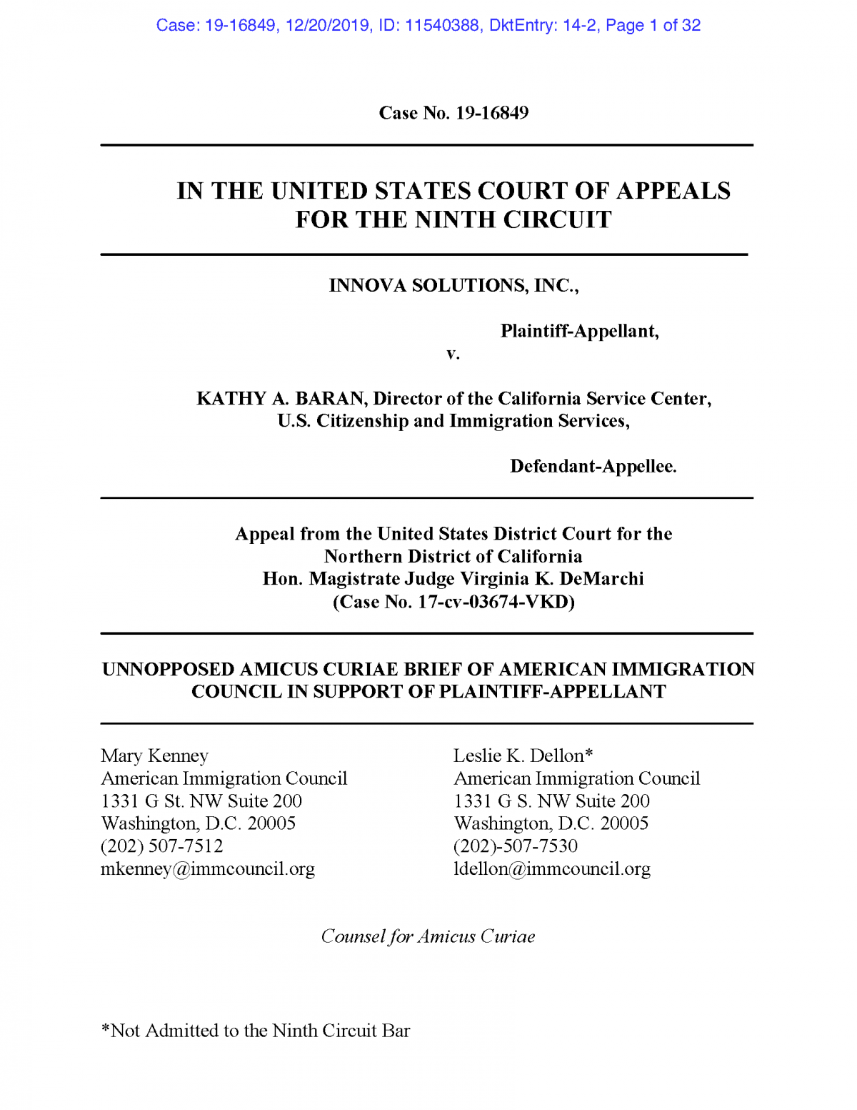Amicus Briefs American Immigration Council